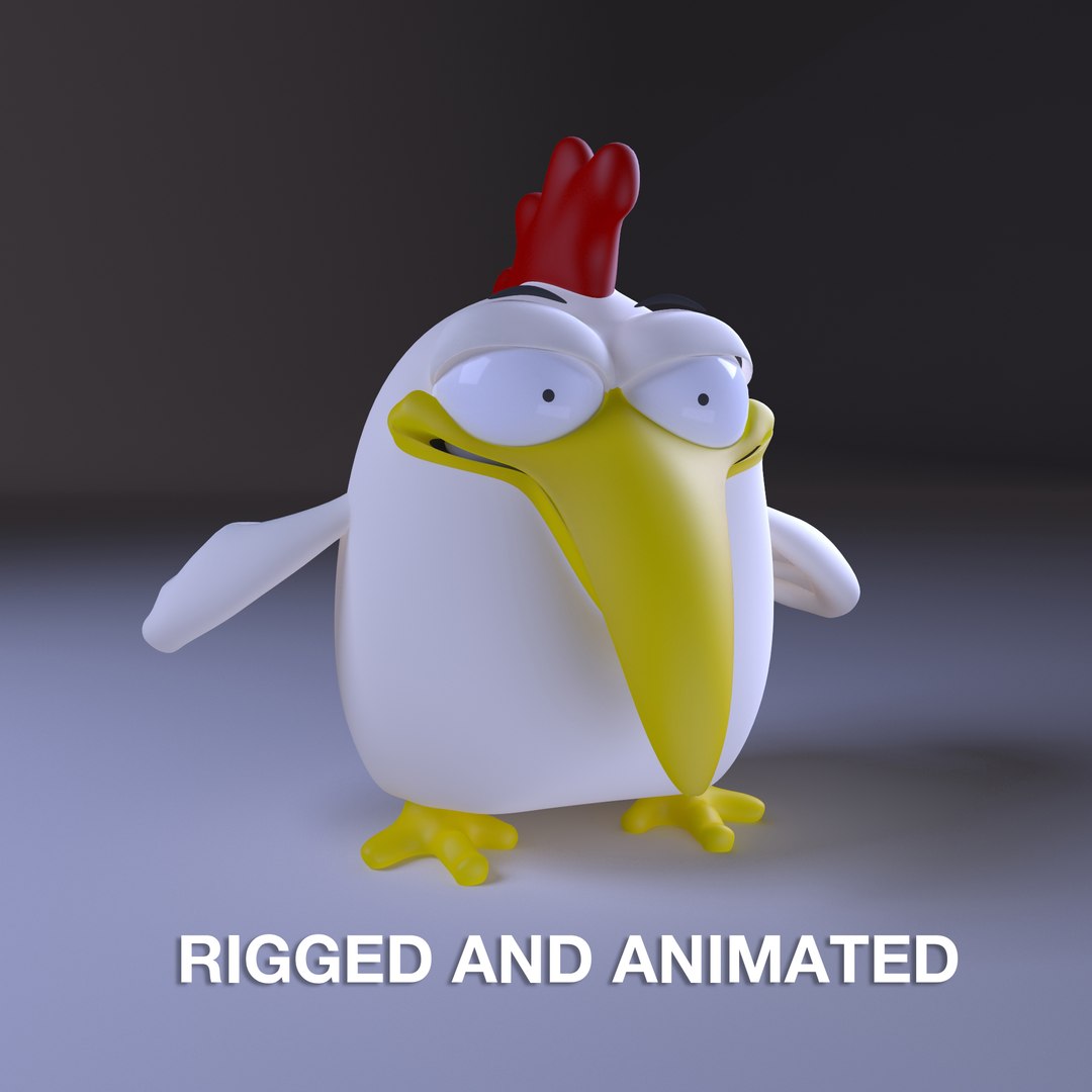 Chicken cartoon 3D model - TurboSquid 1585284