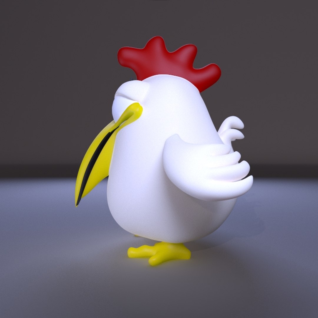 Chicken cartoon 3D model - TurboSquid 1585284