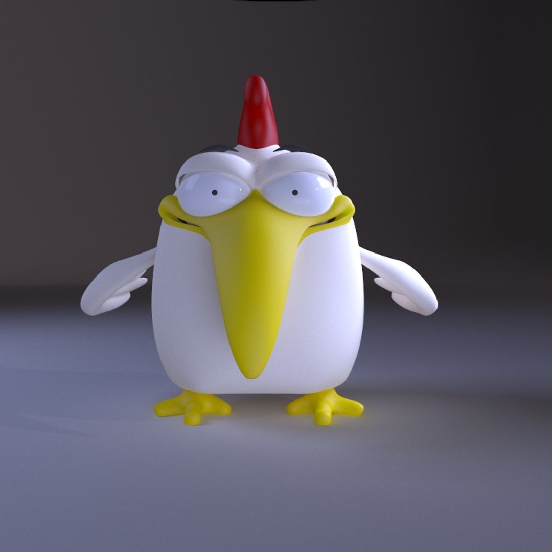 Chicken cartoon 3D model - TurboSquid 1585284