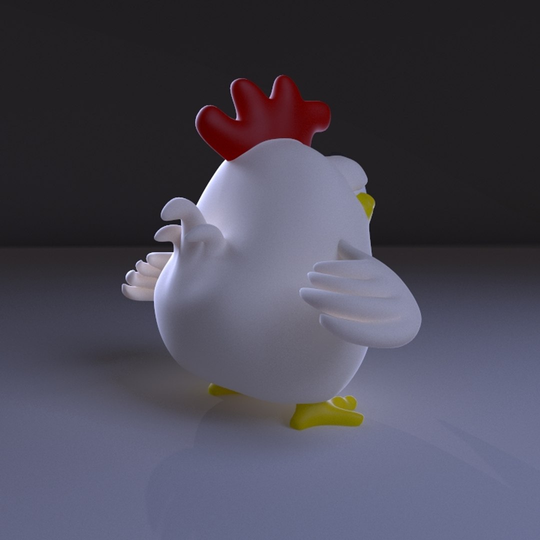 Chicken cartoon 3D model - TurboSquid 1585284