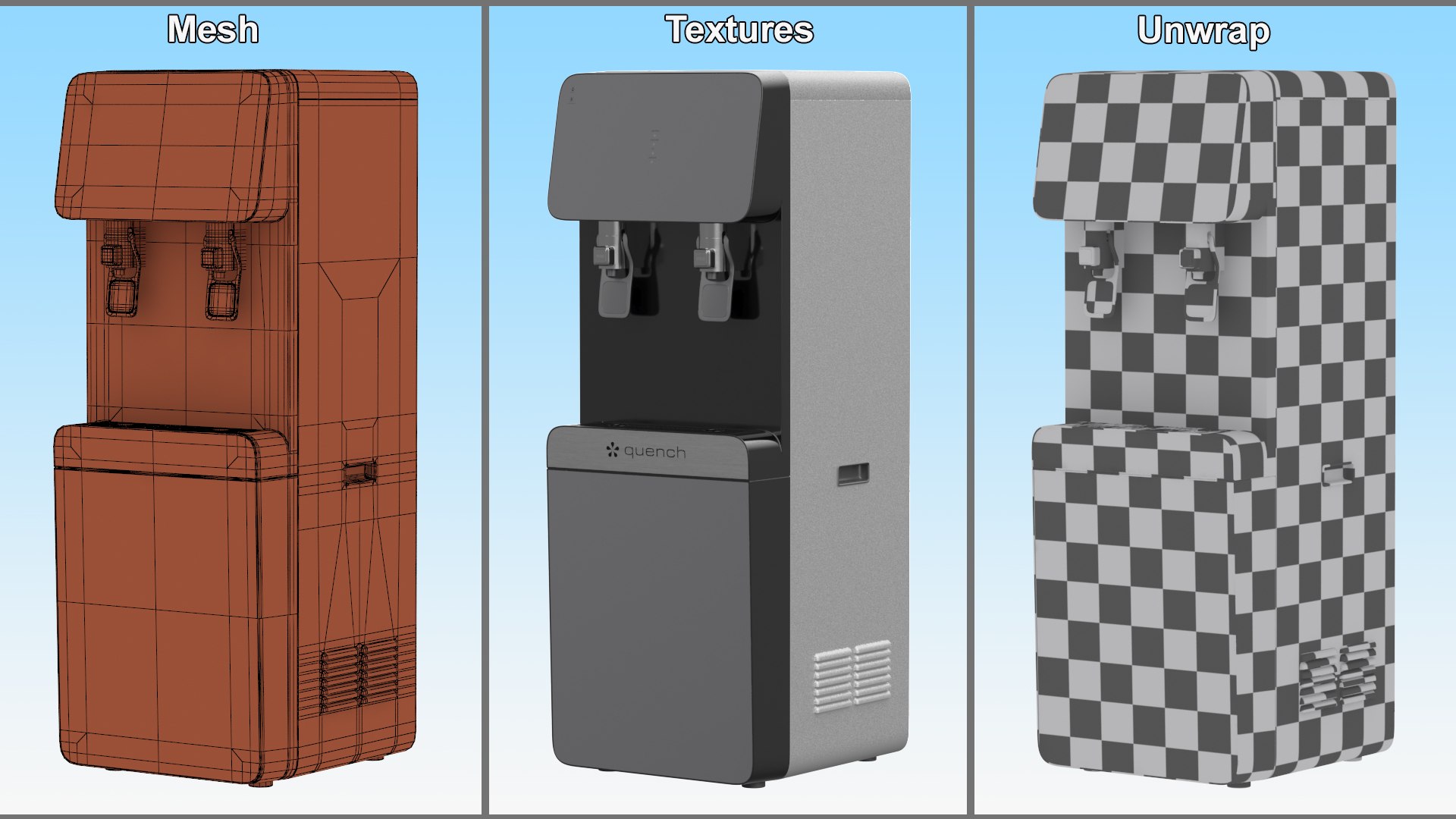 Quench 810 Touchless Water Dispenser 3D Model - TurboSquid 2269735