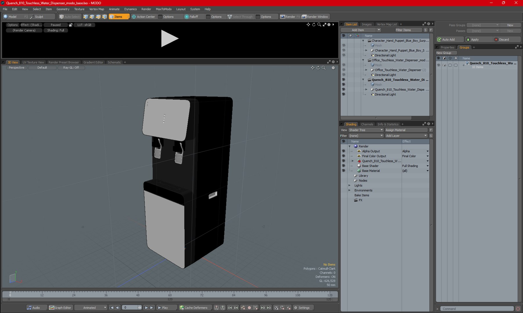 Quench 810 Touchless Water Dispenser 3D Model - TurboSquid 2269735