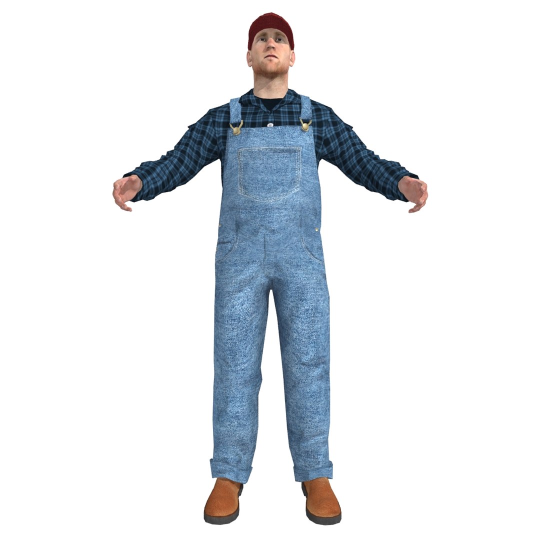 3d Model Farmer Man