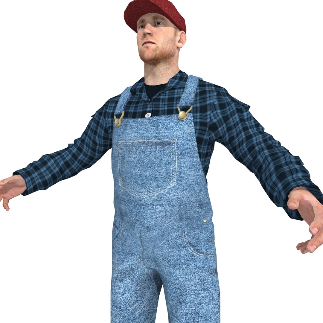 3d Model Farmer Man