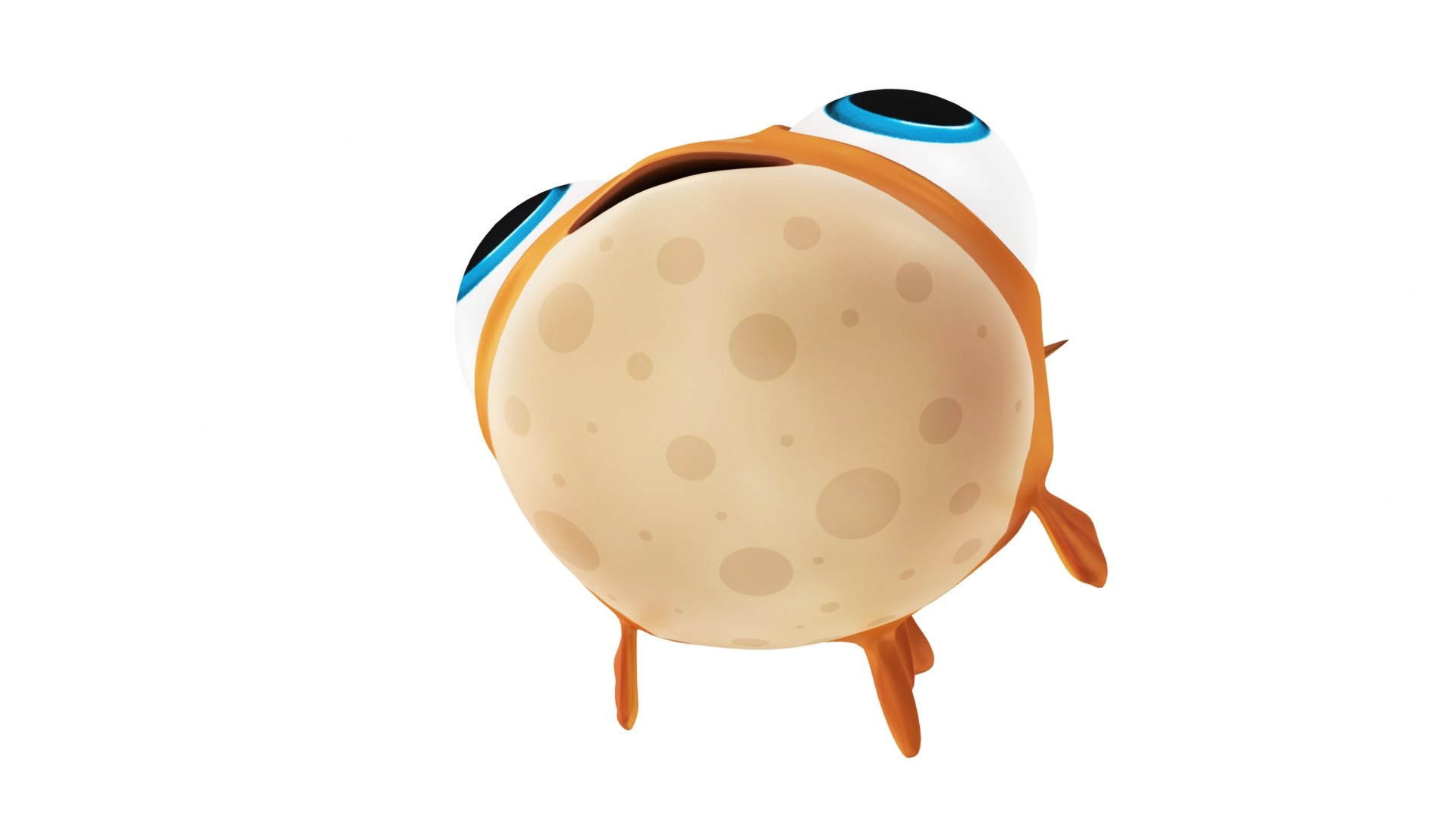 Cartoon Small Fish 8 Puffer Fish model - TurboSquid 2083119