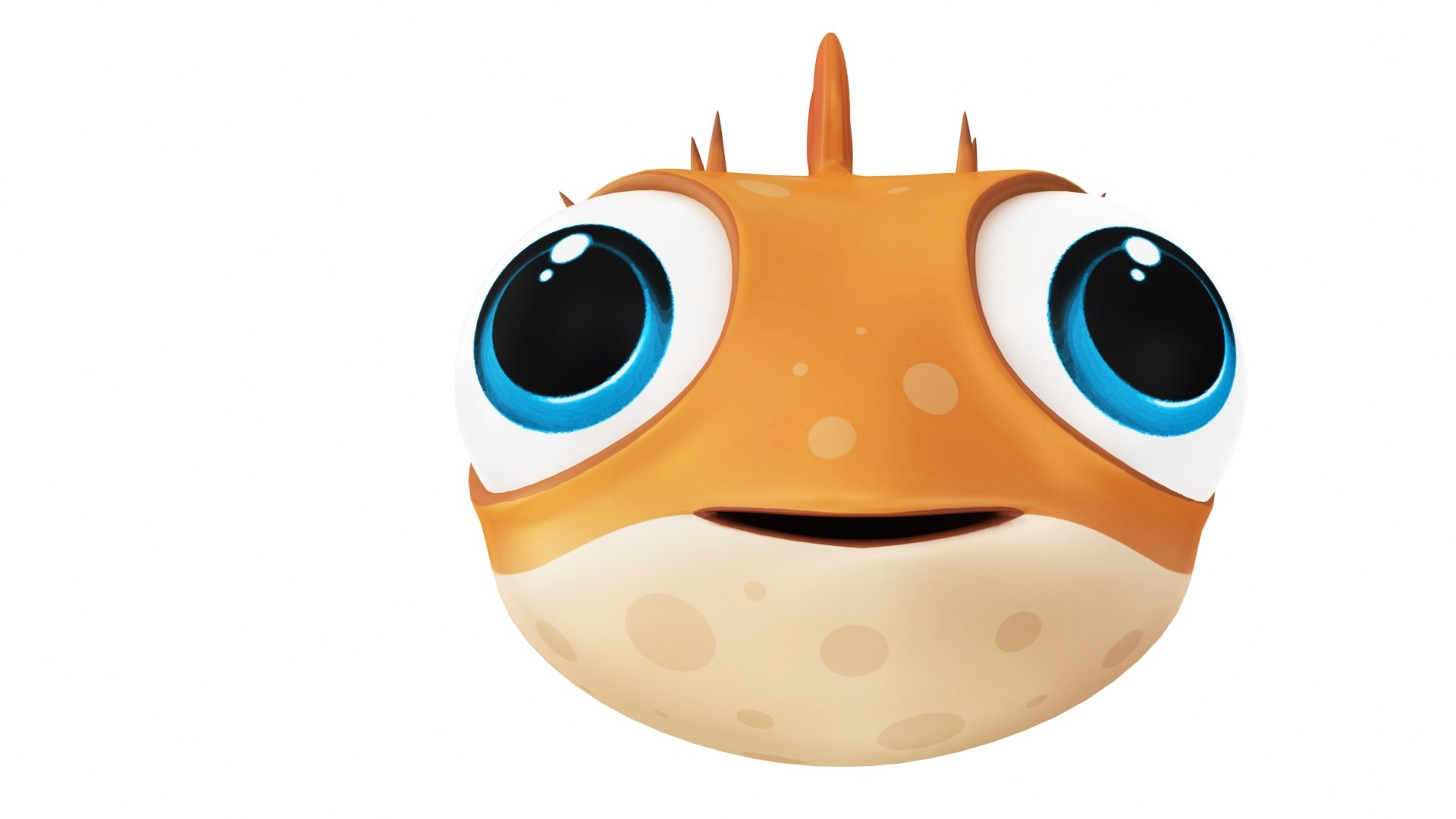 Cartoon Small Fish 8 Puffer Fish model - TurboSquid 2083119