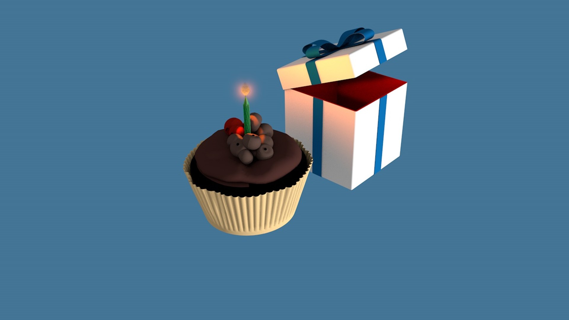 3D git box cake model - TurboSquid 1335223