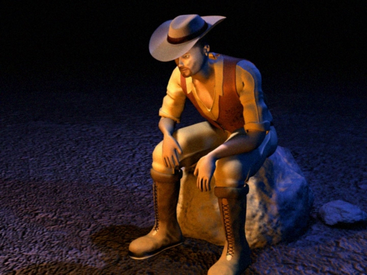 Cowboy Character Animation 3d Model
