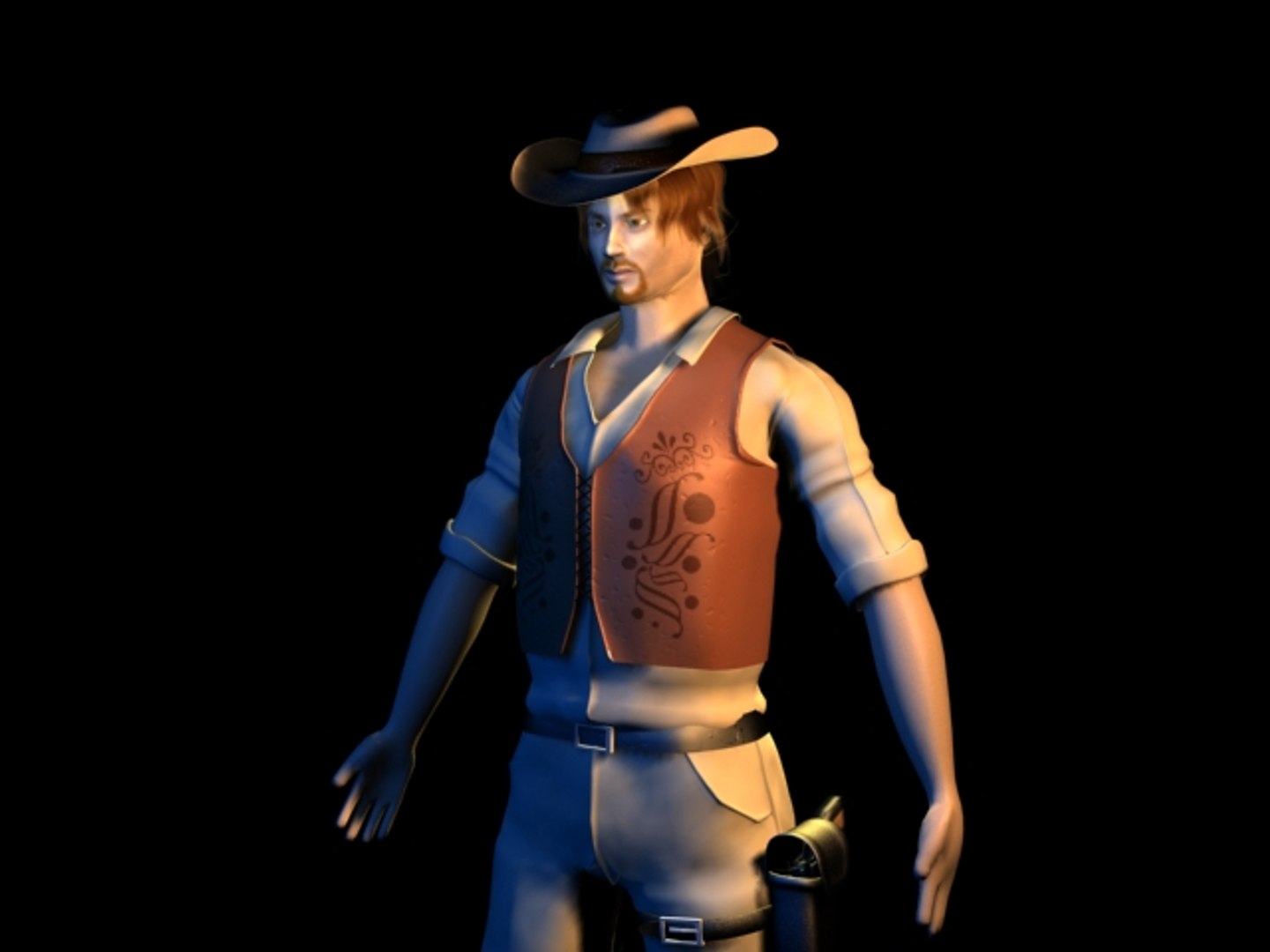Cowboy Character Animation 3d Model
