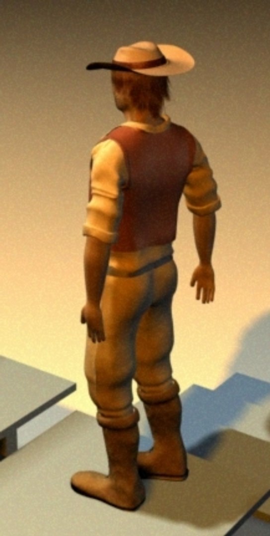 Cowboy Character Animation 3d Model