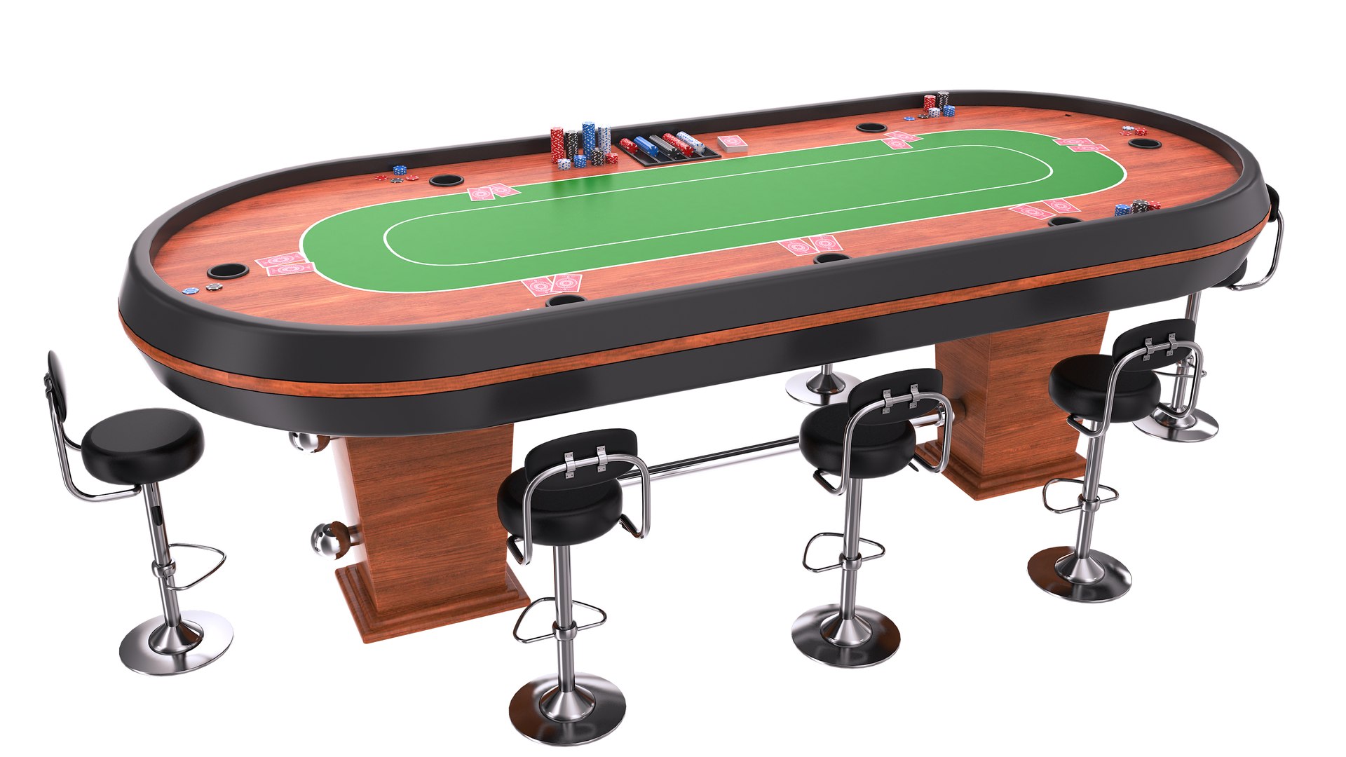 3D Poker Table - TurboSquid 1880012