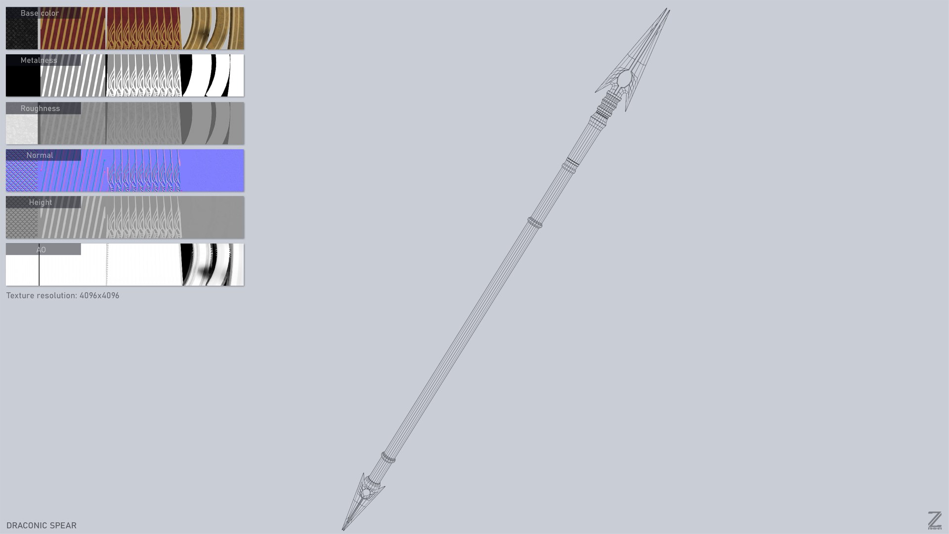 3D Draconic Spear Model - TurboSquid 2234817
