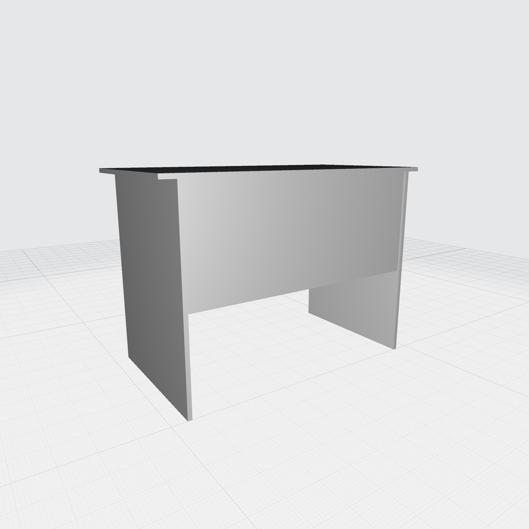 Simple Office Table 3D Model - TurboSquid 2251631