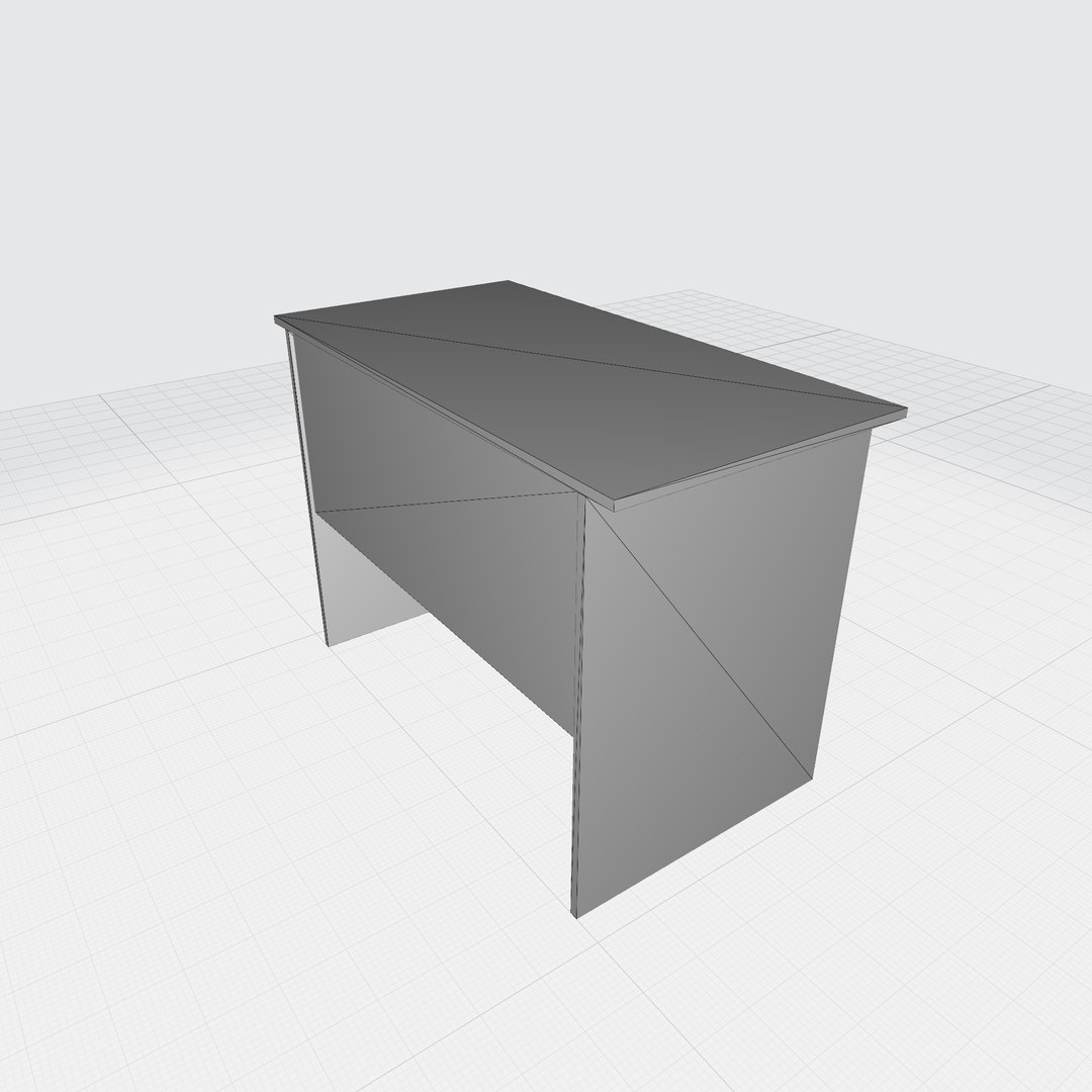 Simple Office Table 3D Model - TurboSquid 2251631