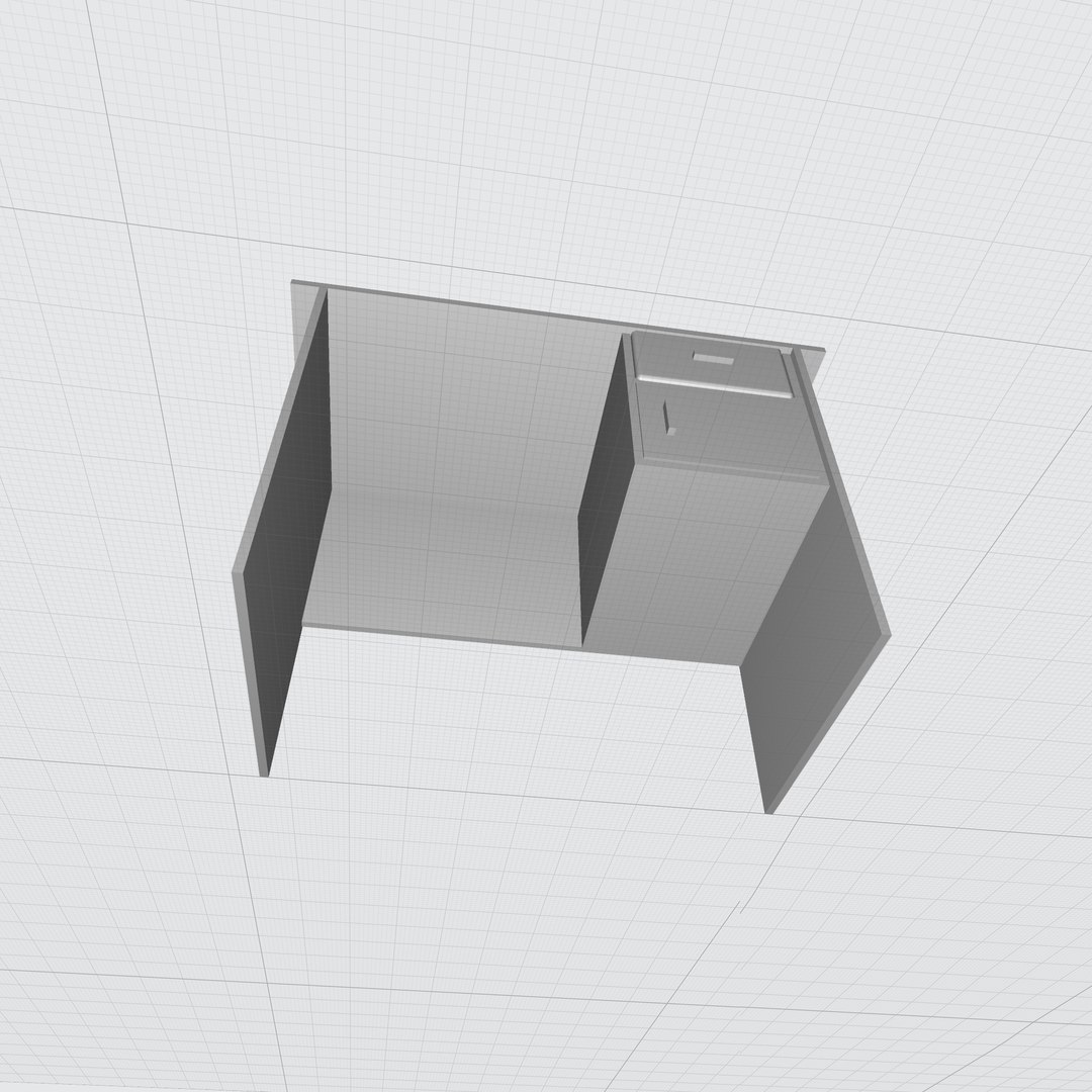 Simple Office Table 3D Model - TurboSquid 2251631