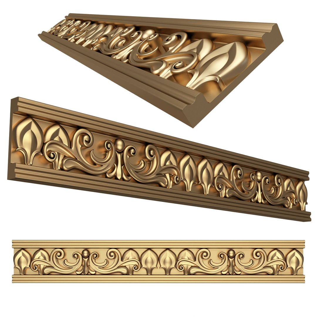 3D Ornament Element Molding 027 model - TurboSquid 2158275