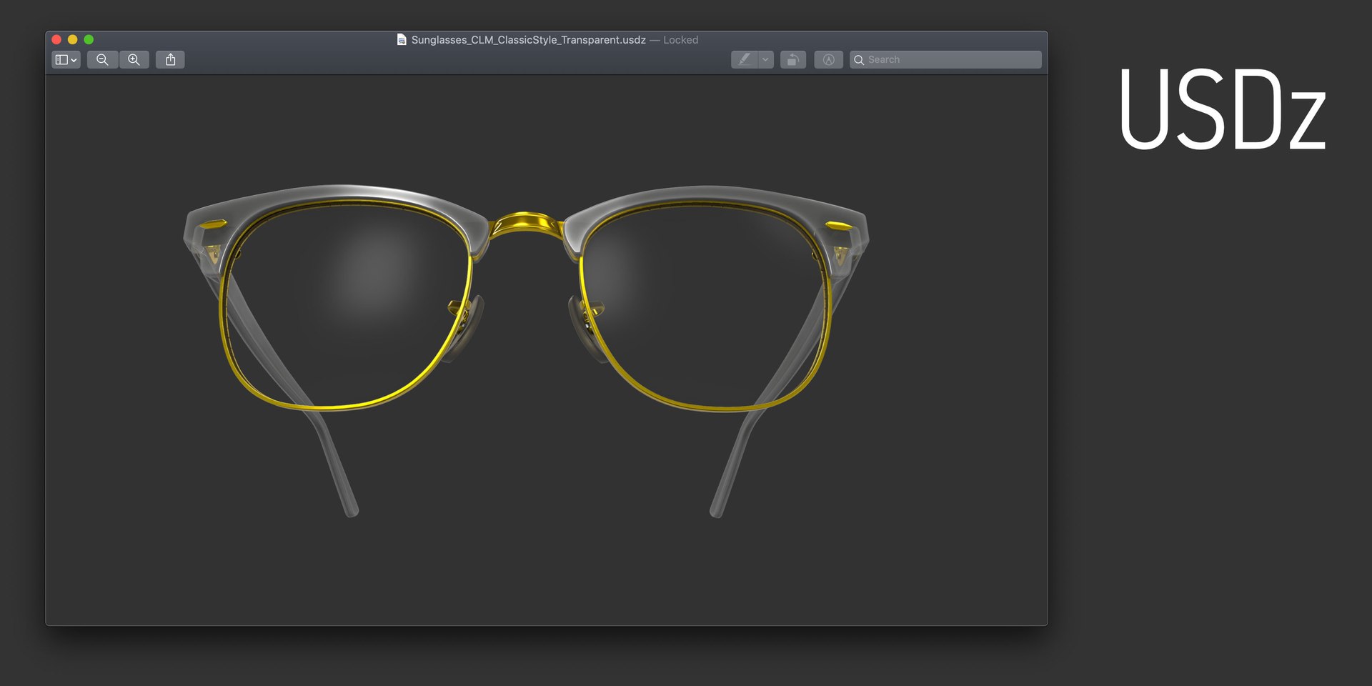 3D eyeglasses classic style transparent model - TurboSquid 1596282