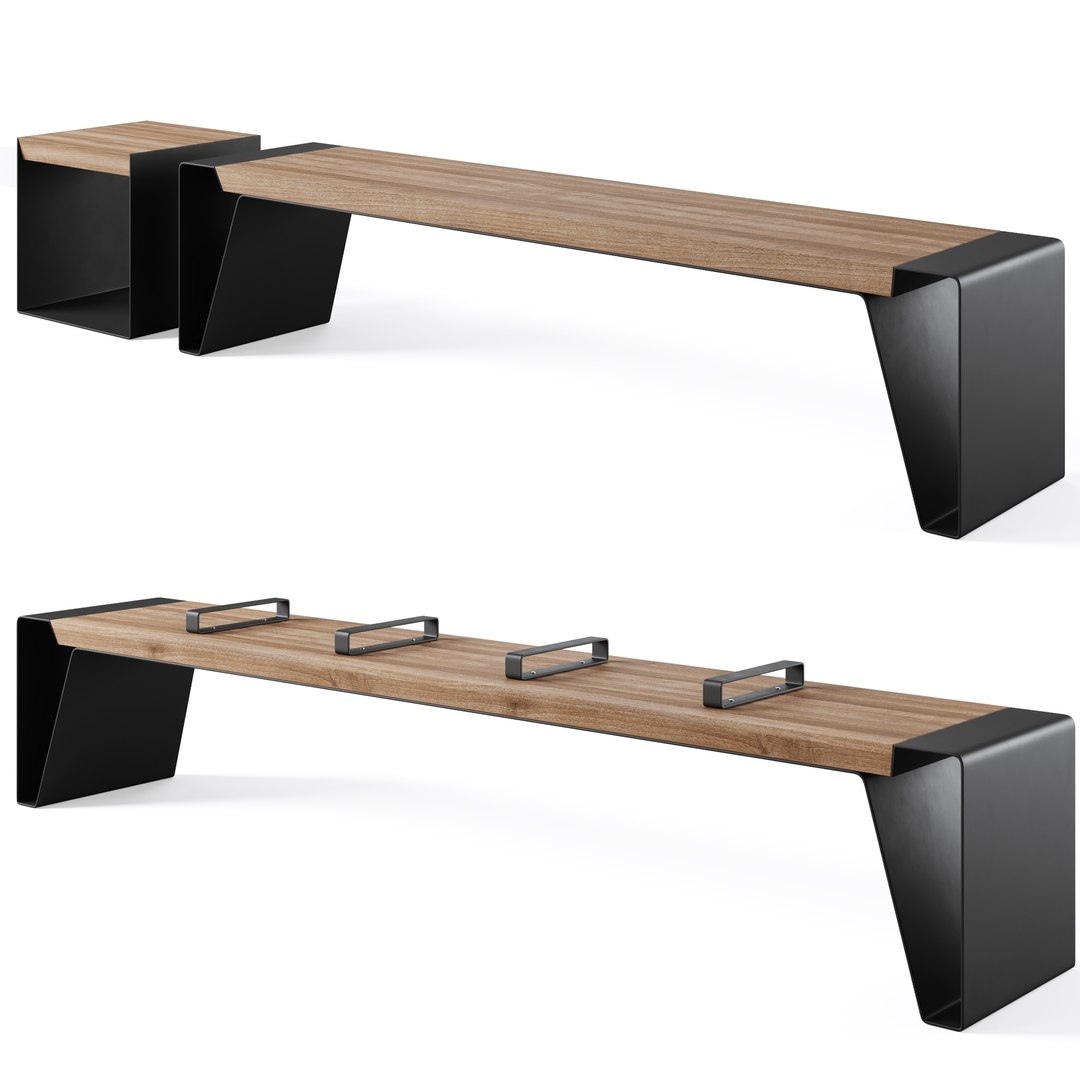 3D Park Benches Radium By Mmcite Model - TurboSquid 1968952