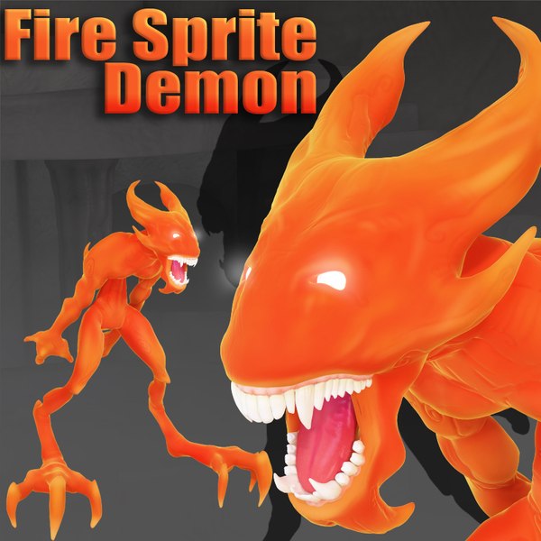 3d model of hell sprite demons