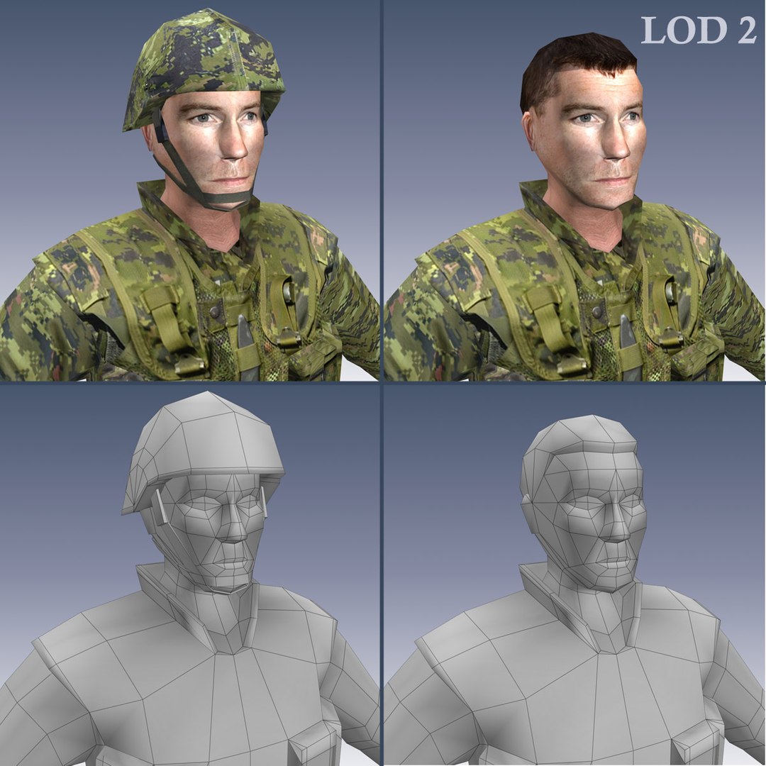 3d Model Soldier Canadian