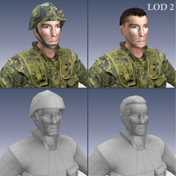 3d model soldier canadian