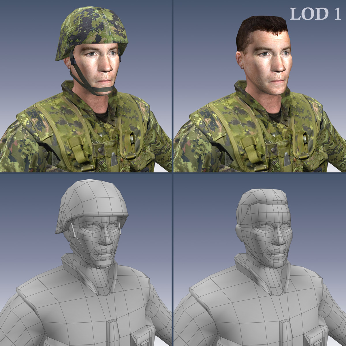 3d model soldier canadian