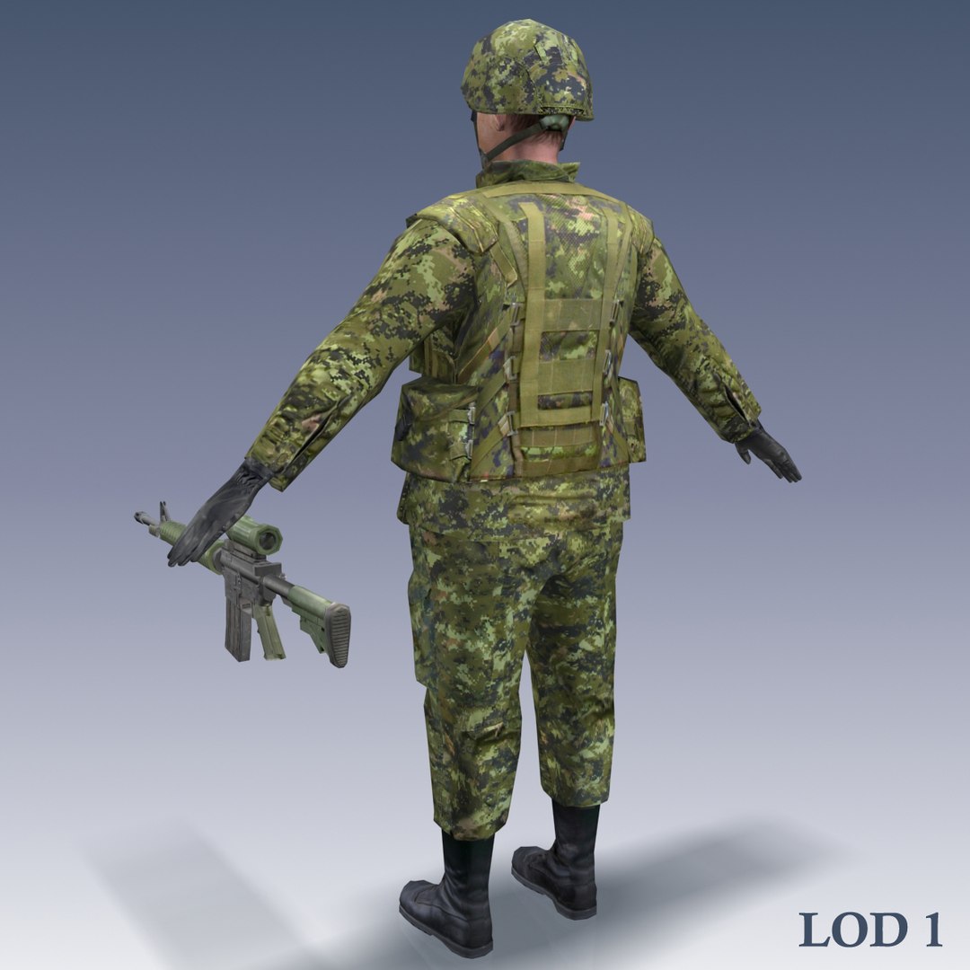 3d Model Soldier Canadian