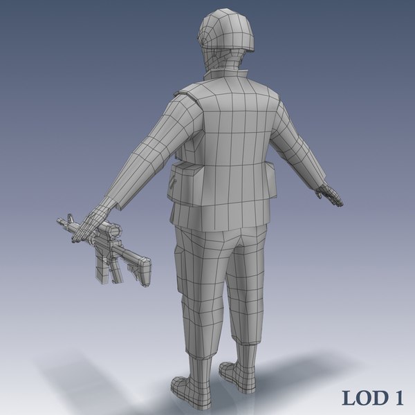 3d model soldier canadian