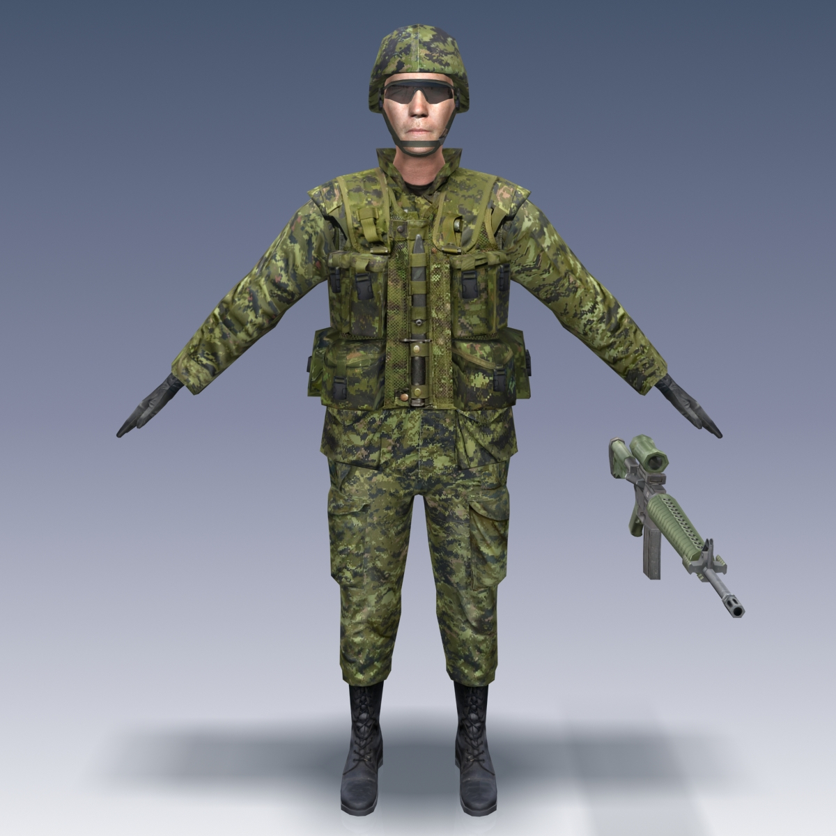 3d model soldier canadian