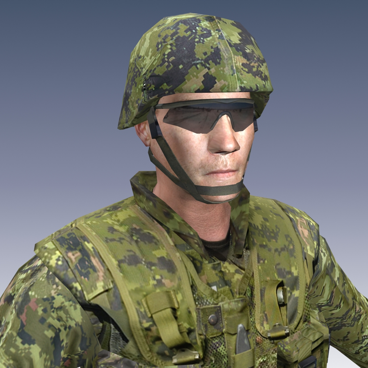 3d model soldier canadian