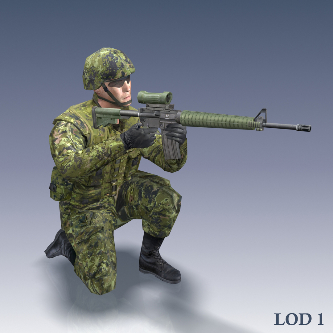 3d model soldier canadian