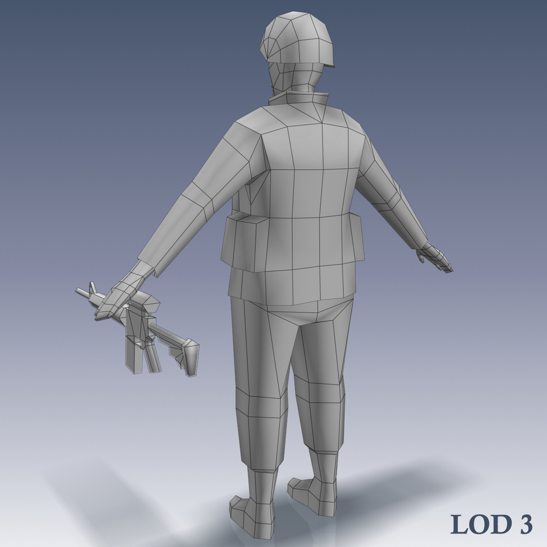 3d model soldier canadian