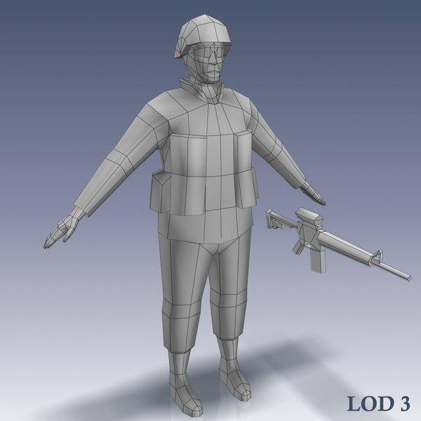 3d model soldier canadian