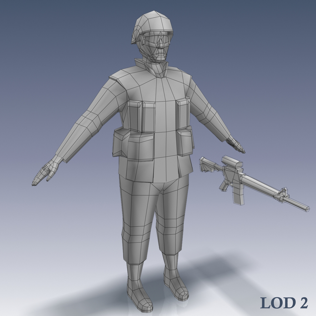 3d model soldier canadian