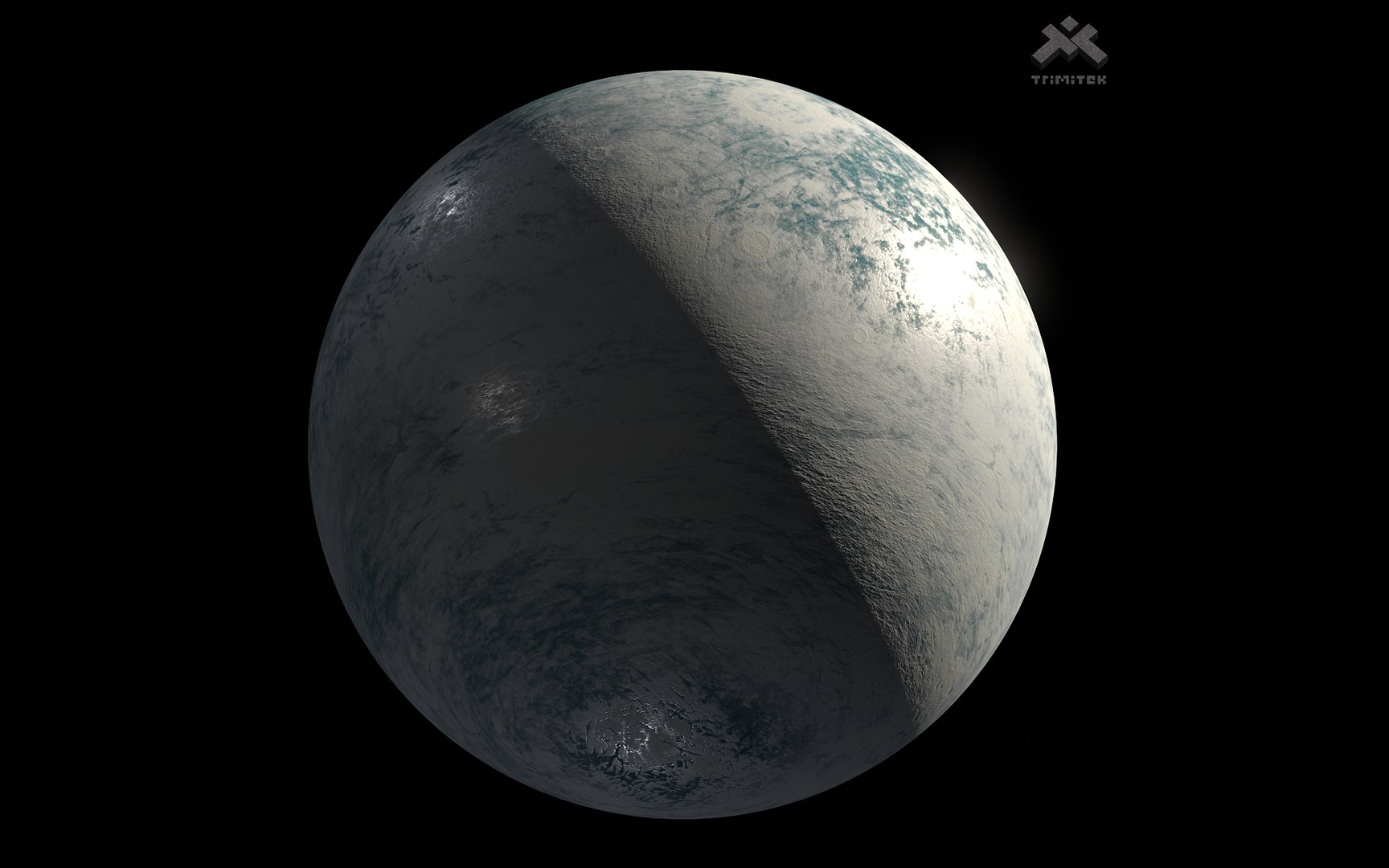 3D Model Icy Moon 02 - 8k PBR - Metal And Gloss Versions - TurboSquid ...