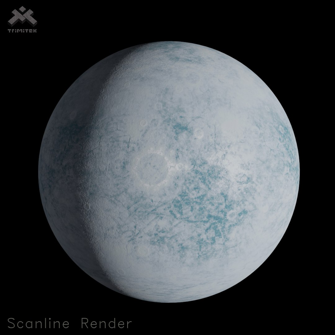 3D Model Icy Moon 02 - 8k PBR - Metal And Gloss Versions - TurboSquid ...