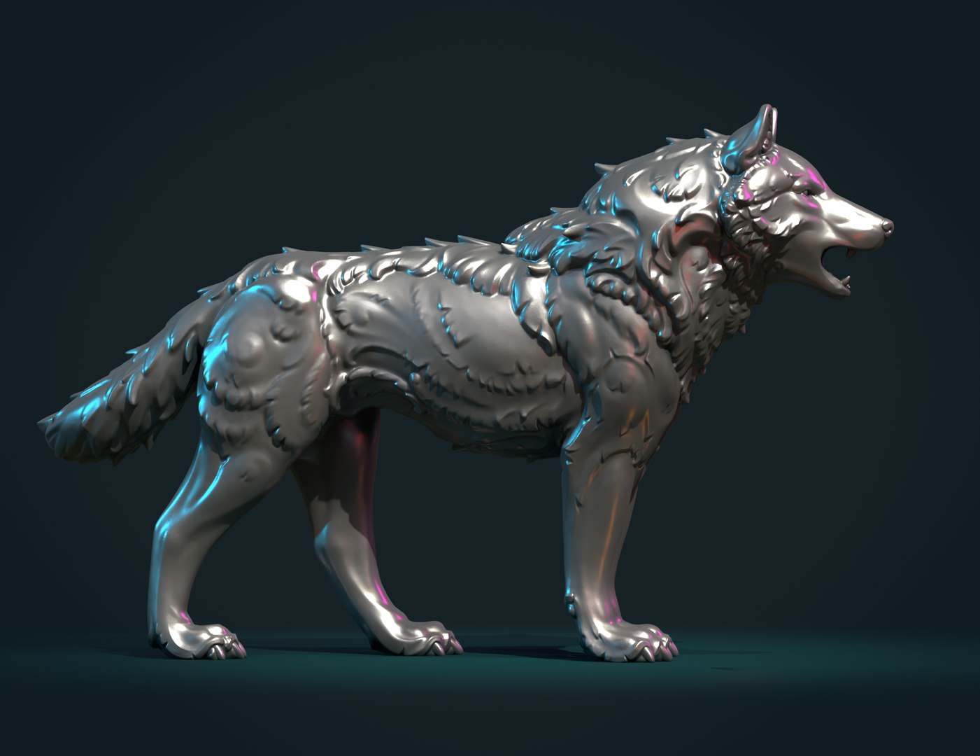 Wolf Sculpture Printable 3D Model - TurboSquid 2026104