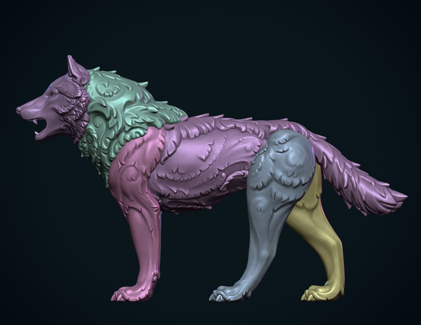 Wolf Sculpture Printable 3D Model - TurboSquid 2026104