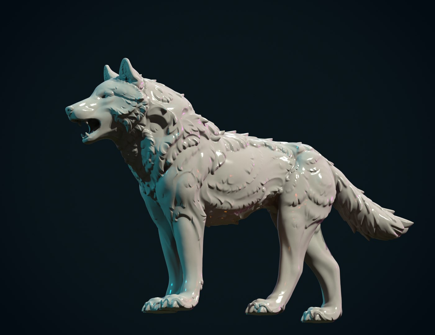 Wolf Sculpture Printable 3D Model - TurboSquid 2026104