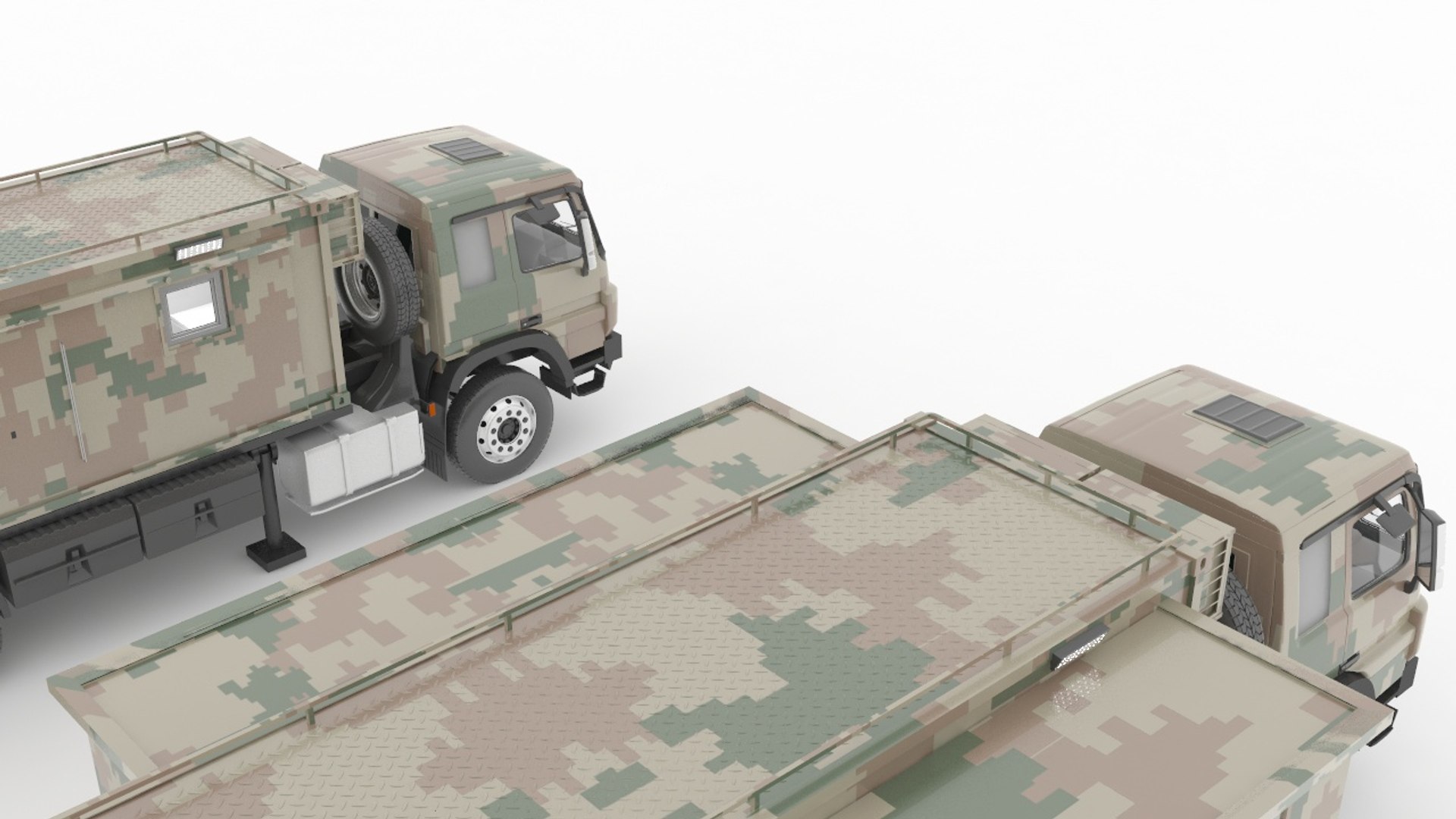3D Communication Command Vehicle model - TurboSquid 2123438