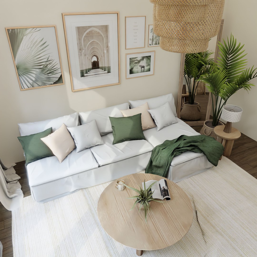 3D Living Room 5 Blender Scene Model - TurboSquid 2301106