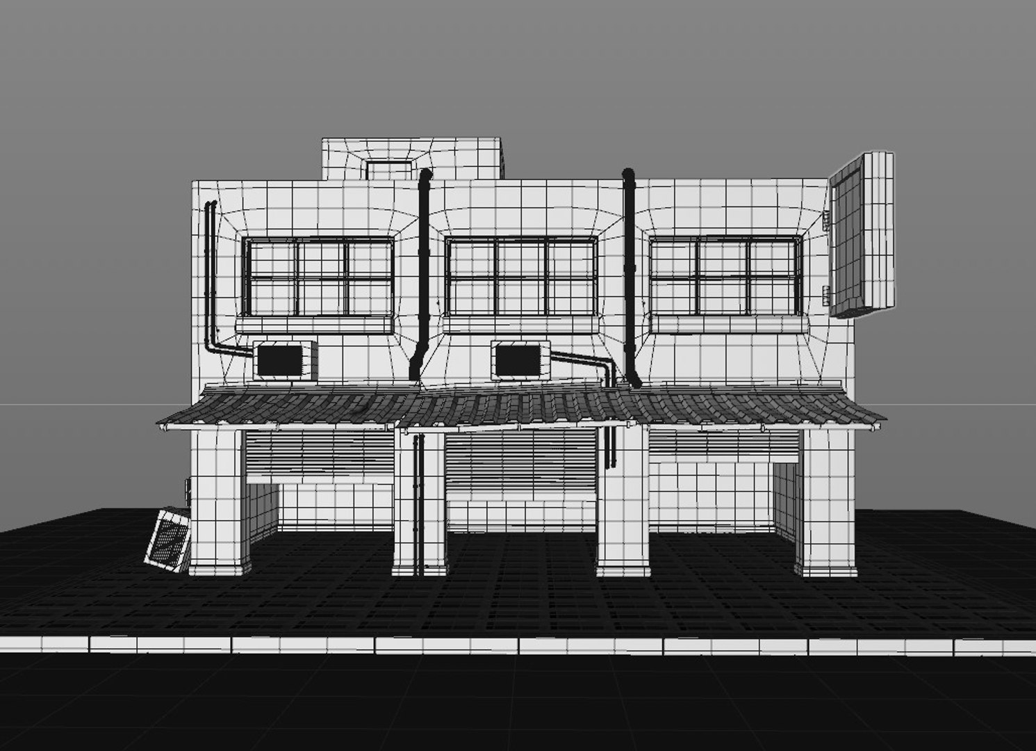 3D Building Gaming Background Model - TurboSquid 1291350