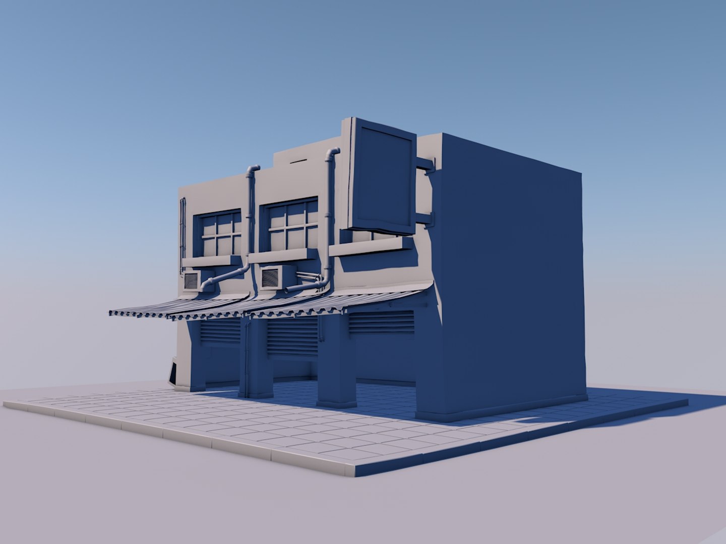 3D Building Gaming Background Model - TurboSquid 1291350