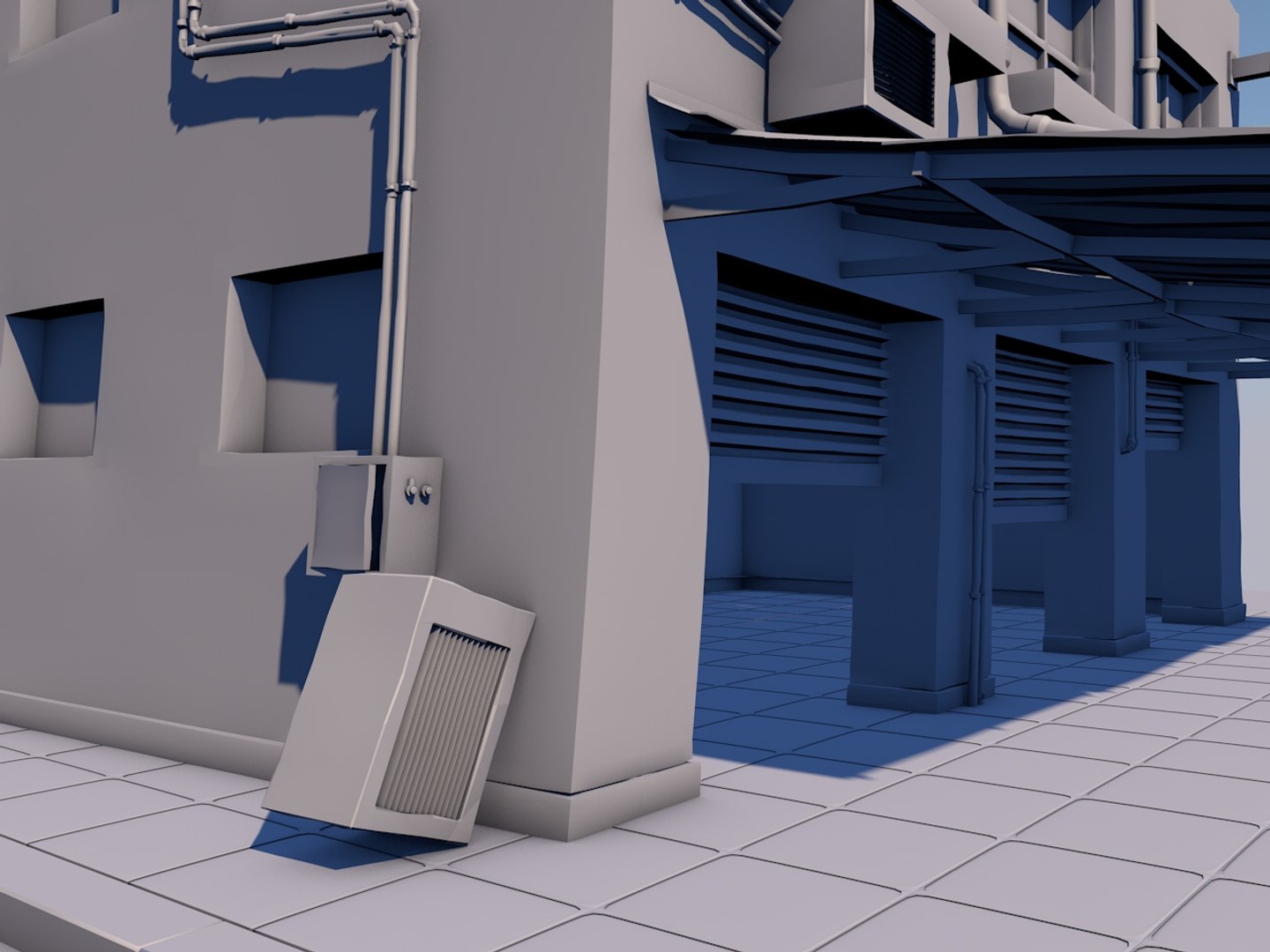 3D Building Gaming Background Model - TurboSquid 1291350