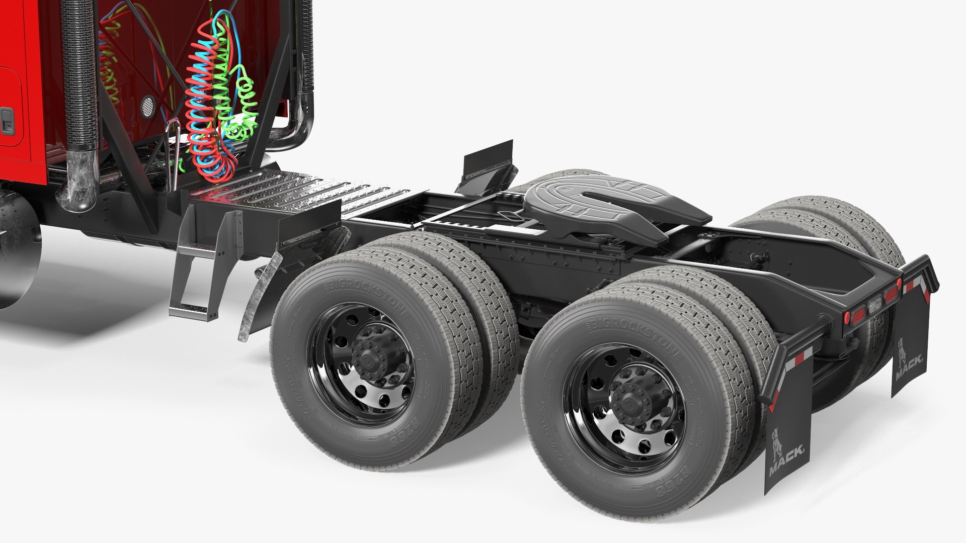 3D Mack 2025 Pinnacle Day Cab Red Rigged - TurboSquid 2296099