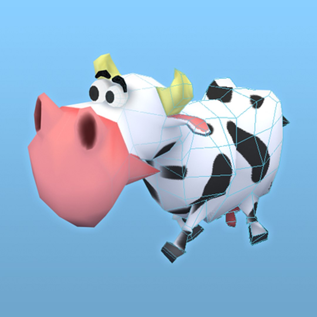 Stylize Cartoon Cow 3d Model