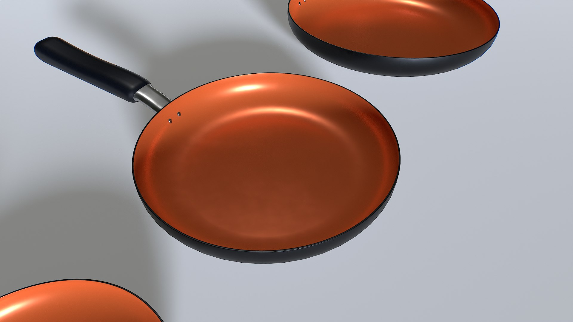 3D Frying Pans Set 4 - TurboSquid 2374255