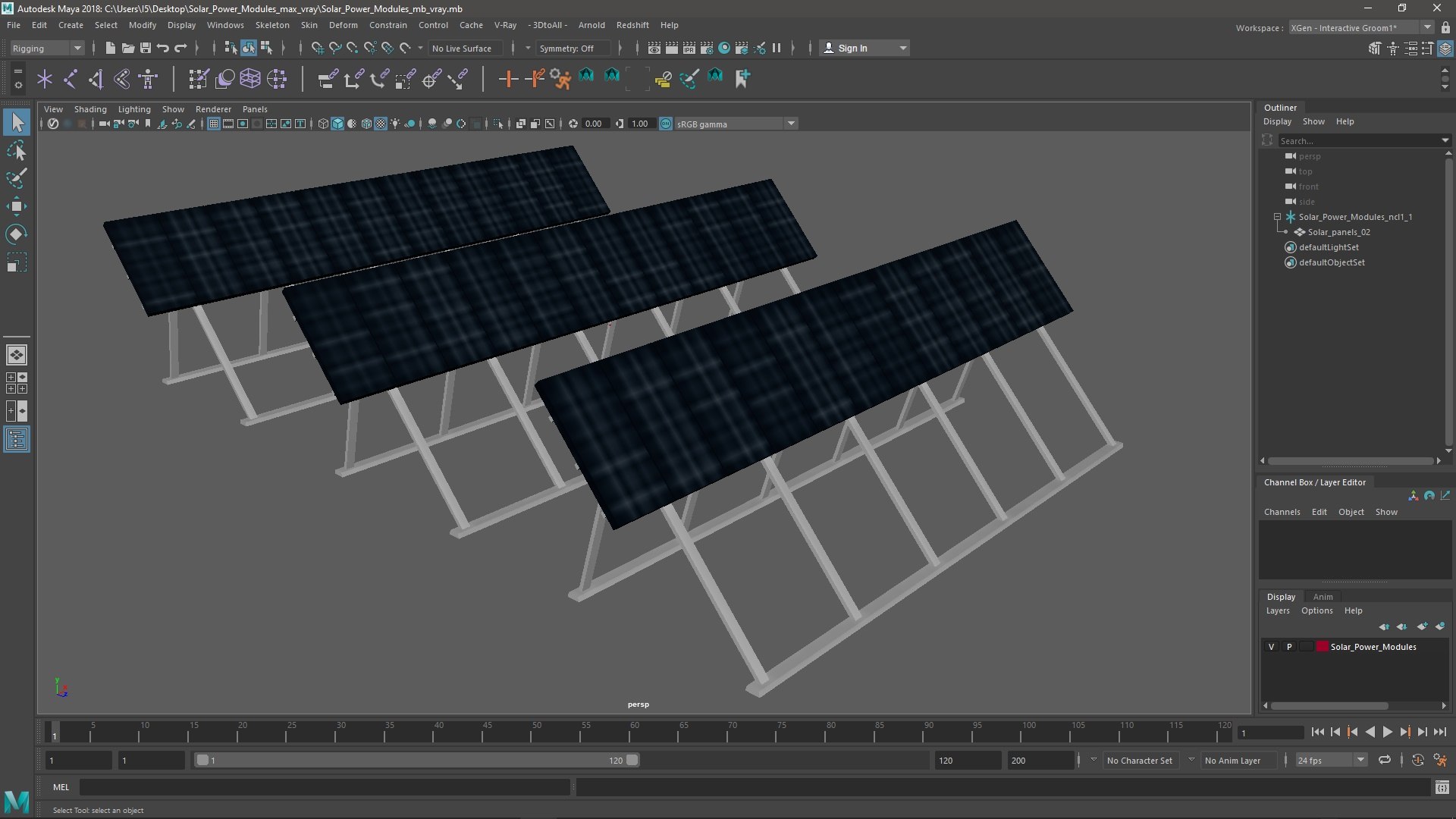 Solar Power Modules 3D Model - TurboSquid 2330684