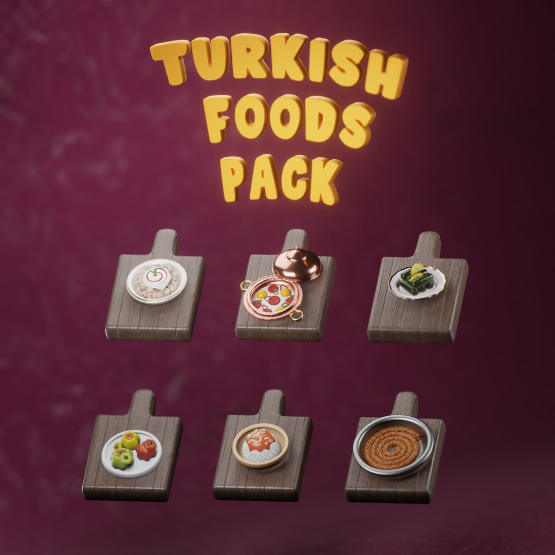 modelo 3d Turkish Food Pack-2 - TurboSquid 2001409