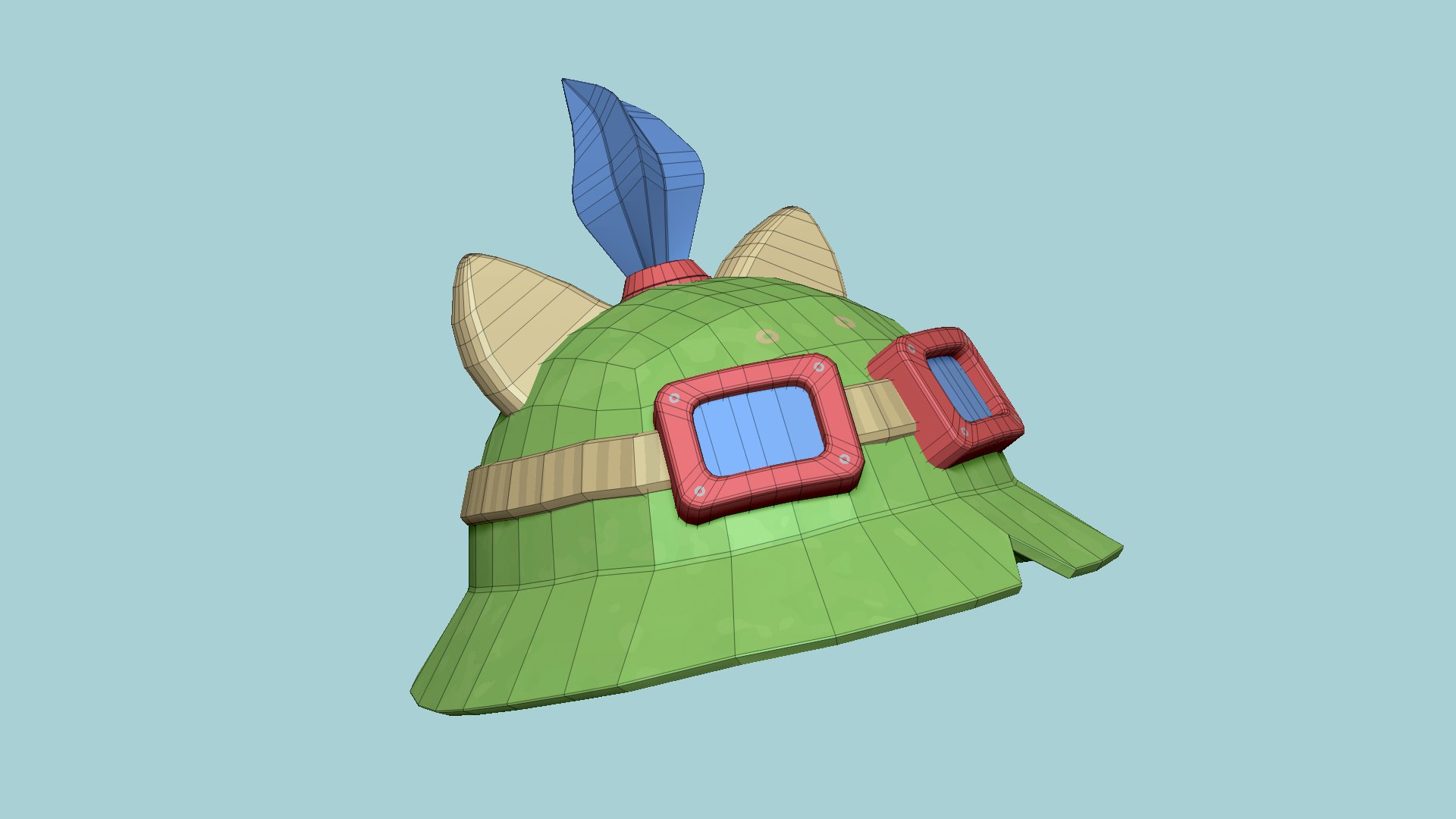 3D Teemo Helmet 03 Cartoon Camo - Character Fashion Design model ...